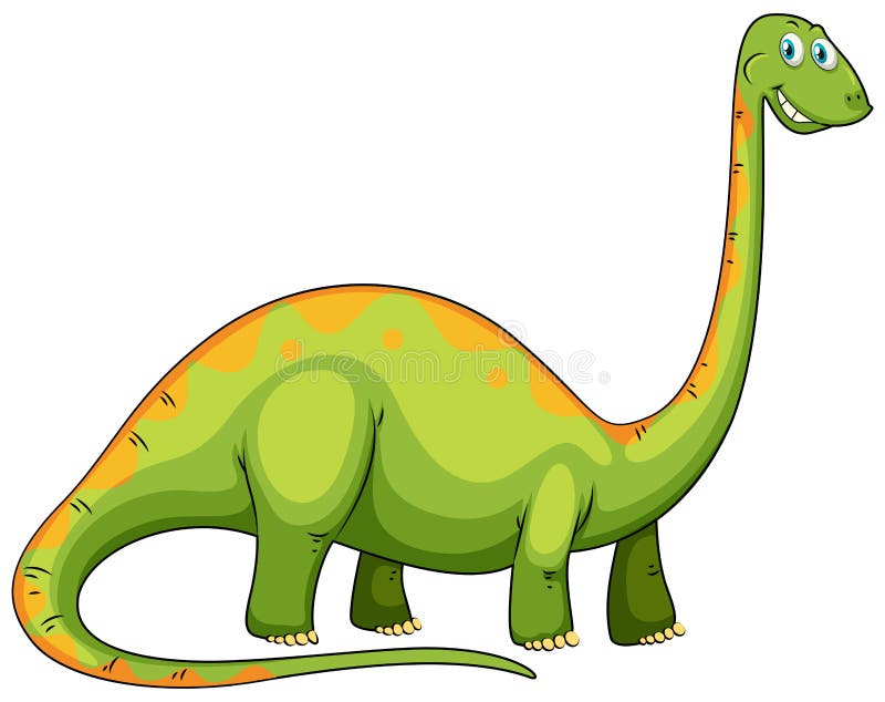 Dinosaur Sauropod Vector Illustration Stock Vector - Illustration of ...