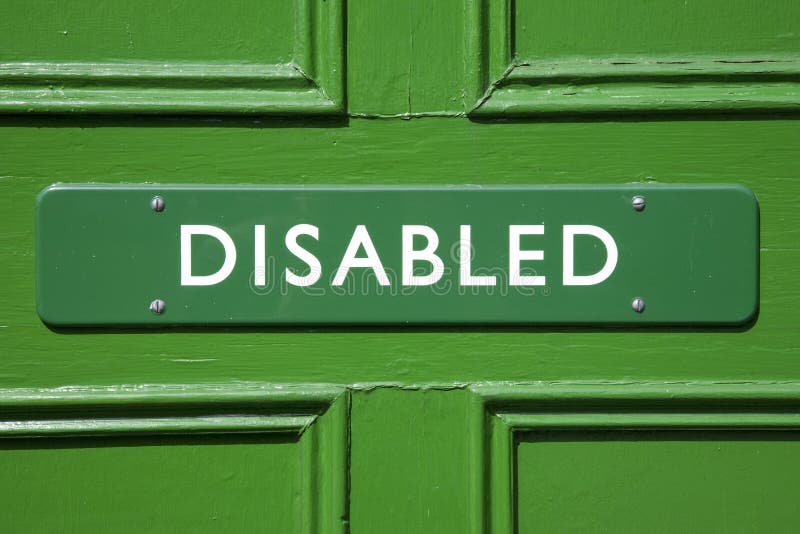 Green Disabled Sign stock photo. Image of diversity, toilet - 29105540