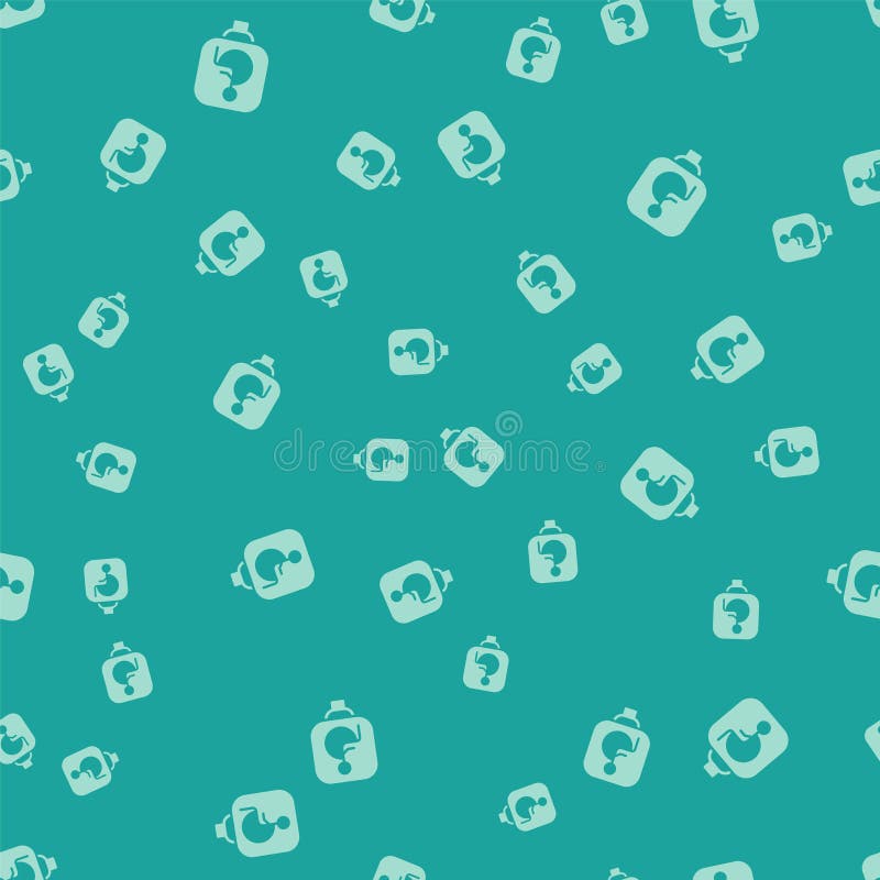 Green Disabled Wheelchair Icon Isolated Seamless Pattern on Green ...