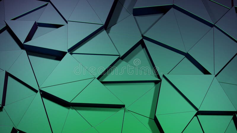 Green Disassembled Background. Design. Small Triangular Pieces that ...