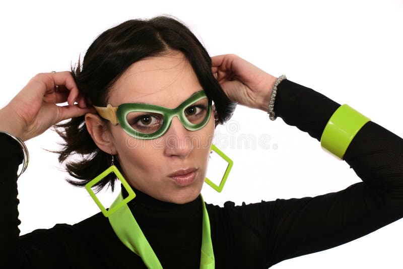 Green disguise stock photo. Image of young, lady, girl - 7310506