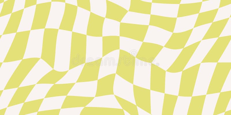 Green Distorted Checkerboard Groovy Background. Stock Vector ...