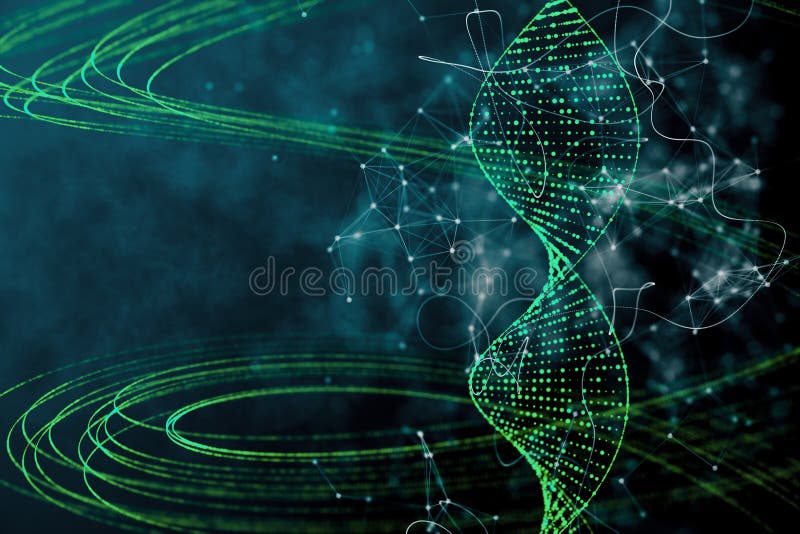 Green DNA backdrop stock illustration. Illustration of digital - 103146790