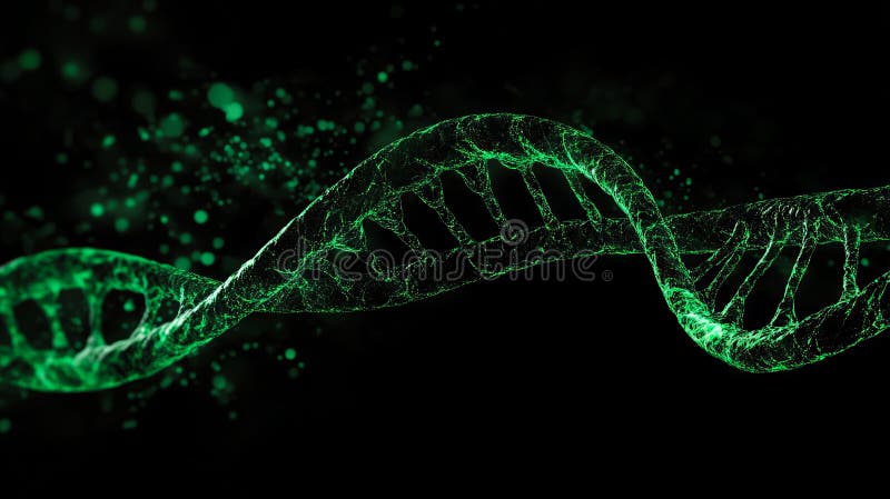 A Red DNA Strand with a Black Background by AI Generated Image Stock ...