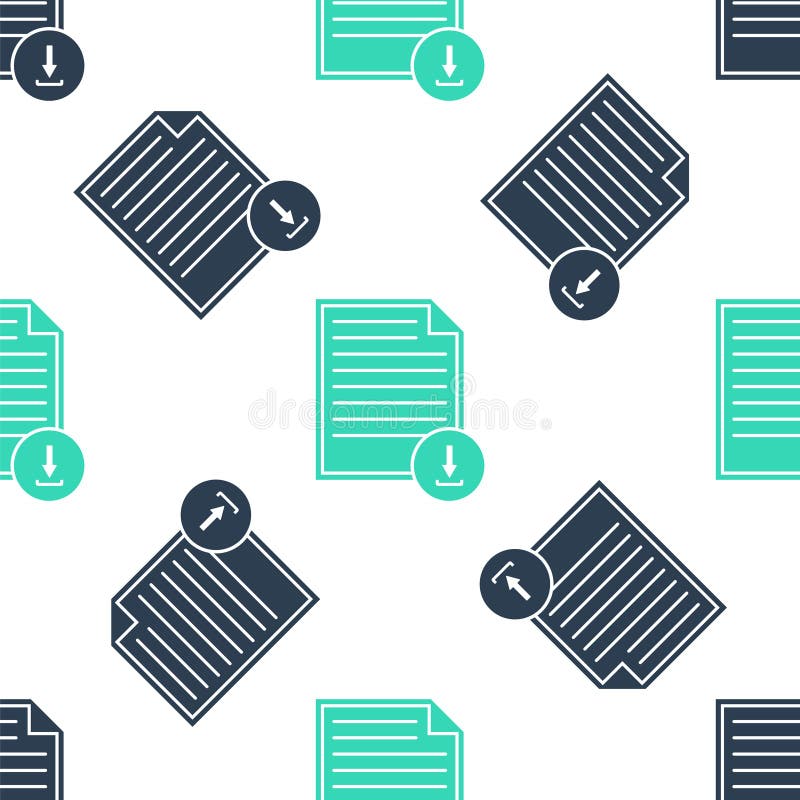 Green Document With Graph Chart Icon Isolated On Blue Background ...