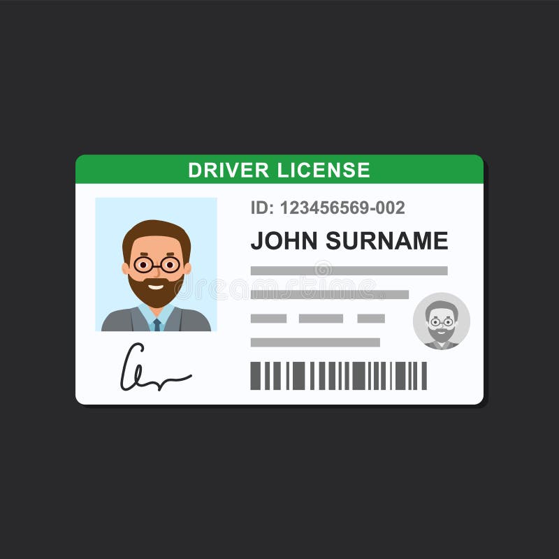 Driver License Green Stock Illustrations – 278 Driver License Green ...
