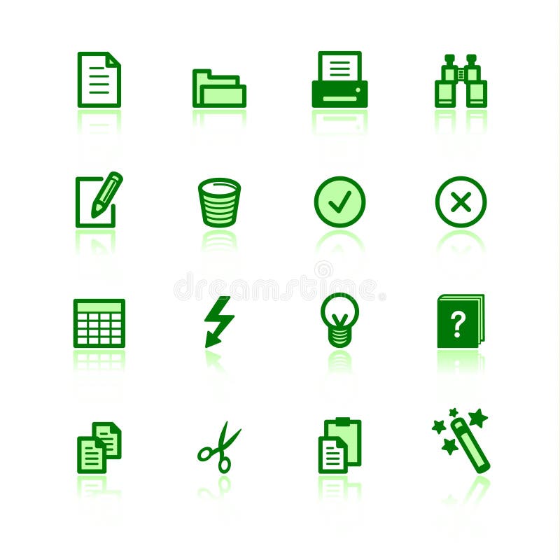 Document Web Icons Set 1, Blue Sticker Series Stock Vector ...