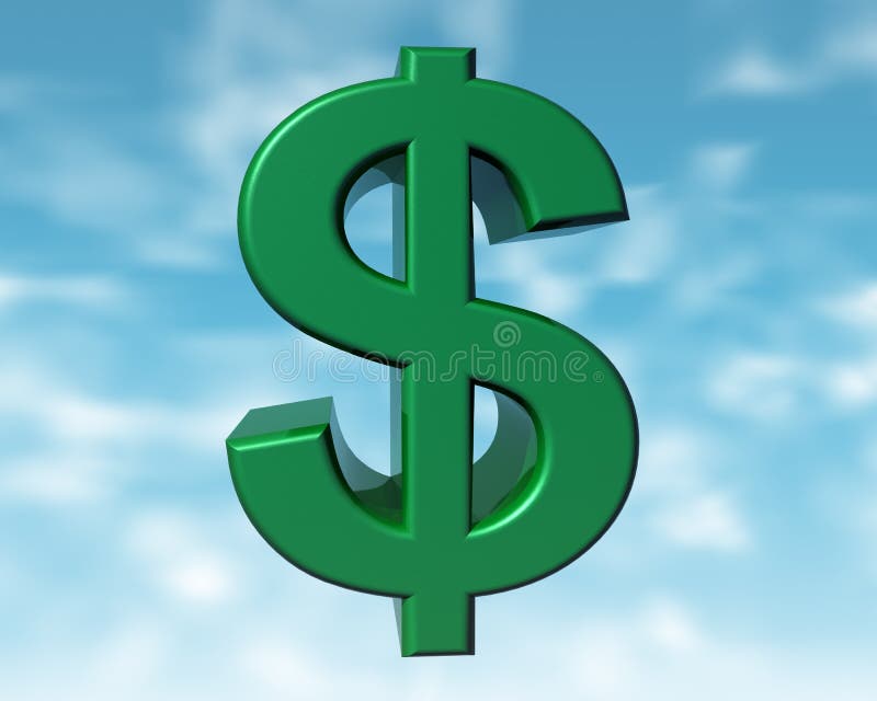 Green Dollar Button Concept Stock Illustration - Illustration of ...