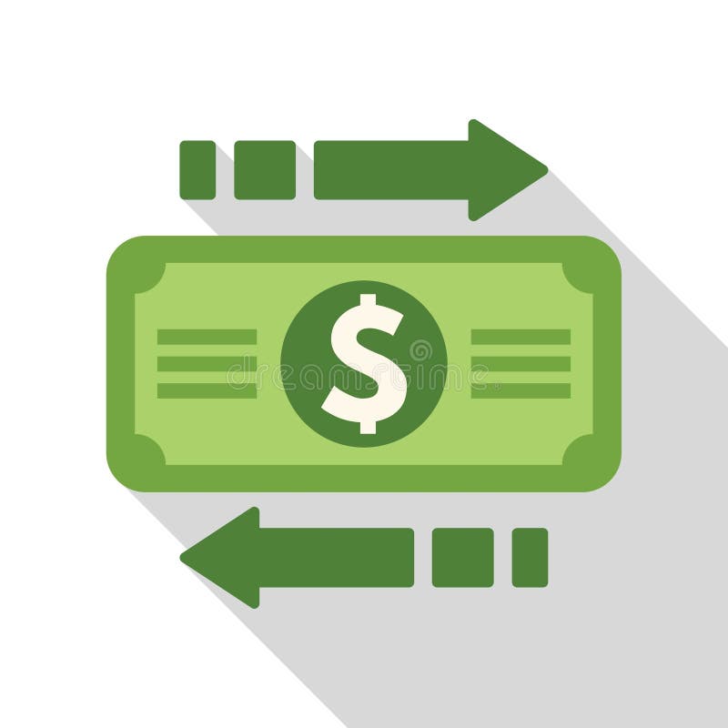 Money Transferring with Green Dollar Banknote and Arrows Stock ...