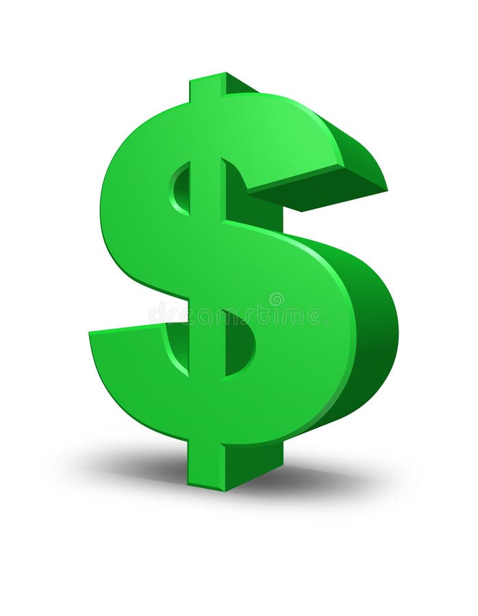 Green Dollar Sign stock illustration. Illustration of finance - 16786098