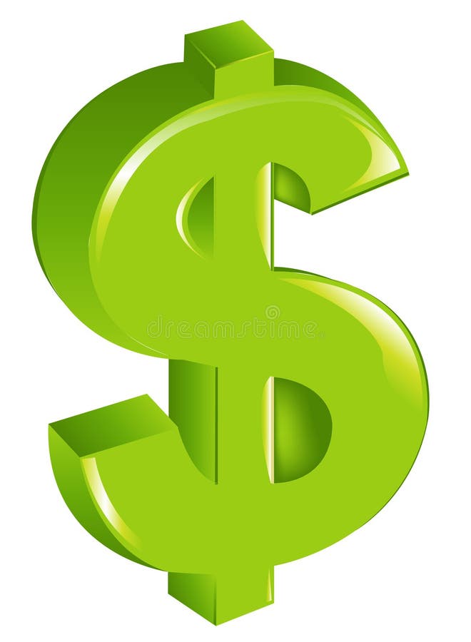 Green Dollar Sign. Vector stock vector. Illustration of corporate ...