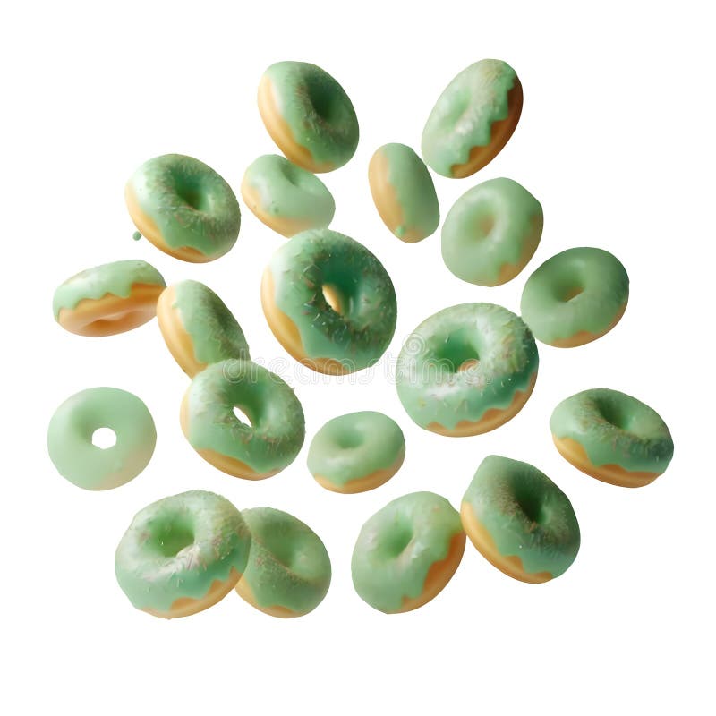 Green Donuts with Sprinkles Stock Illustration - Illustration of orange ...