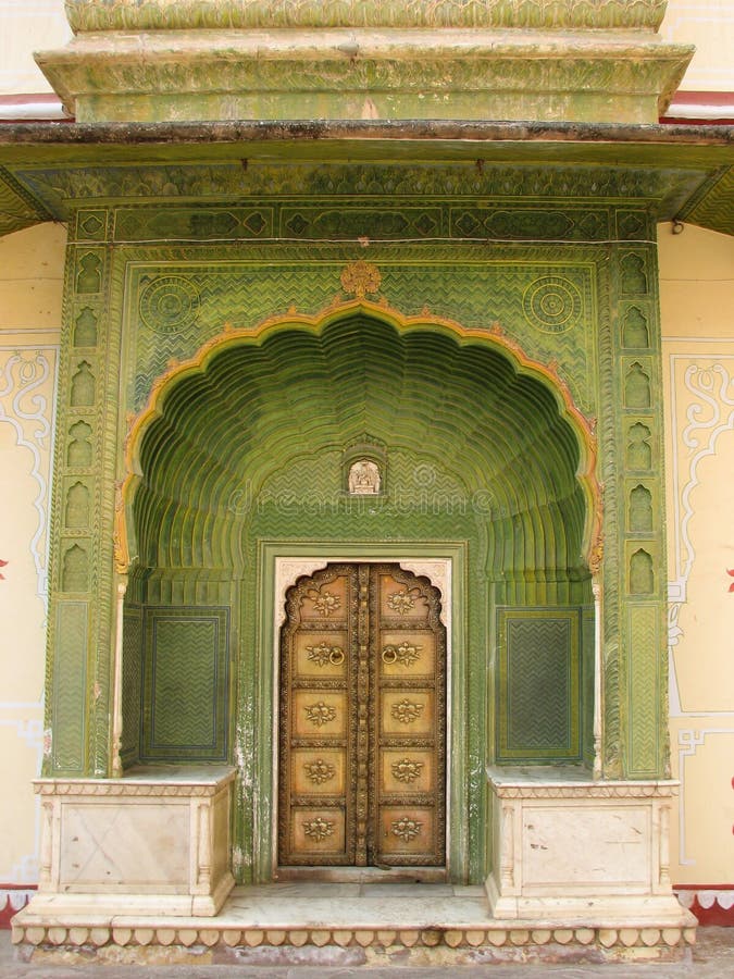 Ornate Door Jaipur City Palace Stock Photo - Image of city, gate: 373368
