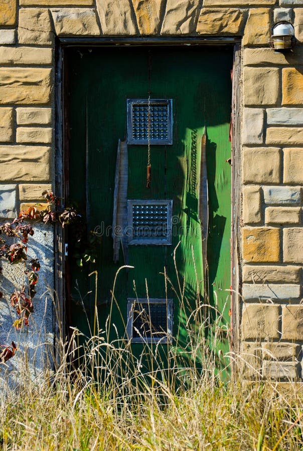 Green motel door. stock image. Image of motel, travel - 6152003