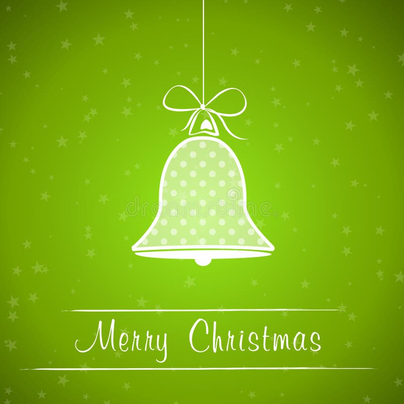 Green Dotted Christmas Bell Frame Stock Illustration - Illustration of ...