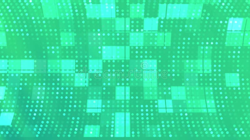 Green Dotted Grid and Square Pattern Background Loop. Stock Video ...