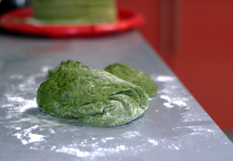 Green Dough for Baking a Cake. Stock Photo - Image of baking, dough ...
