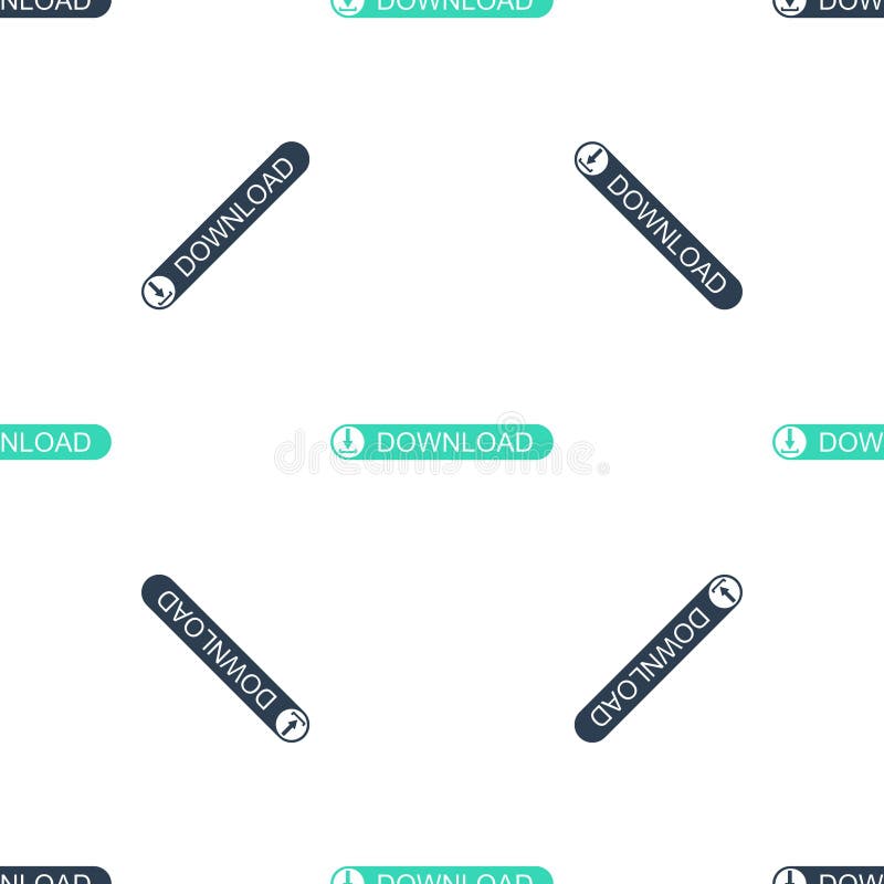 Green Download Icon Isolated Seamless Pattern on White Background ...