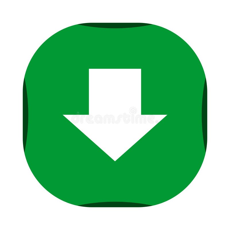 Green Download Button stock vector. Illustration of download - 86985081