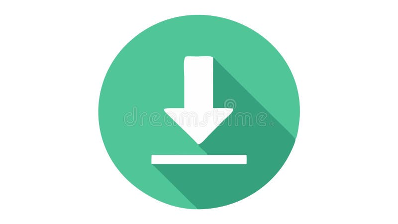 Green Download Icon, Get File or Save Document Vector, Vector Design ...