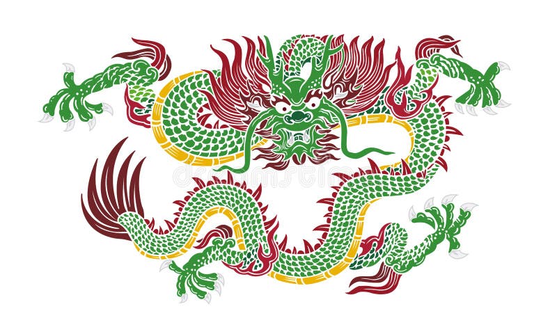 Eastern Dragon Green Stock Illustrations – 570 Eastern Dragon Green ...