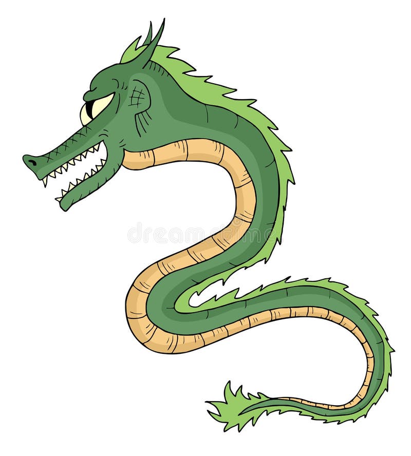 Green dragon stock vector. Illustration of chinese, elements - 50402993