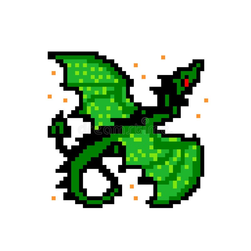 Pixel Dragon Stock Illustrations – 430 Pixel Dragon Stock Illustrations ...