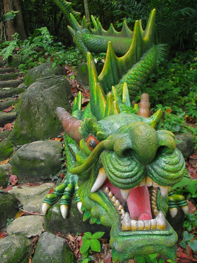 Green Dragon Statue stock photo. Image of green, camouflage - 200736