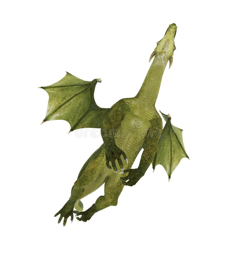 Green dragon up and ever stock illustration. Illustration of artwork ...