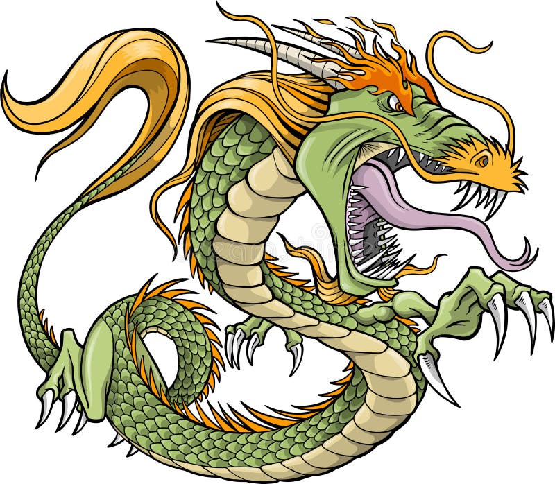 Green Dragon Vector stock vector. Illustration of isolated - 11800923