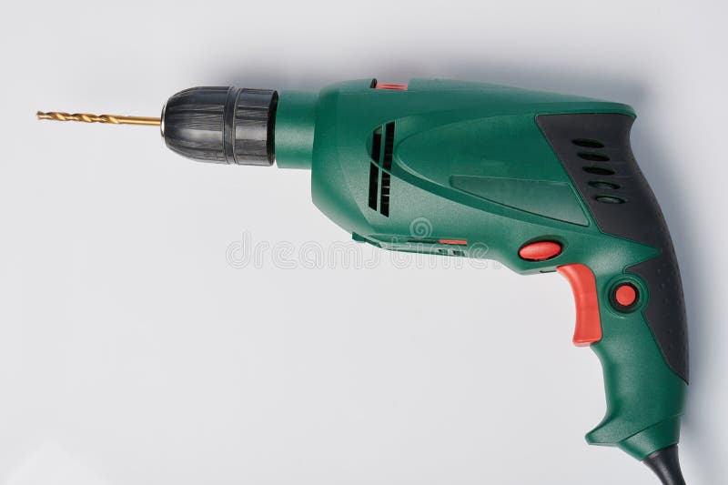 Green drill tool stock image. Image of drilling, isolated - 184466459