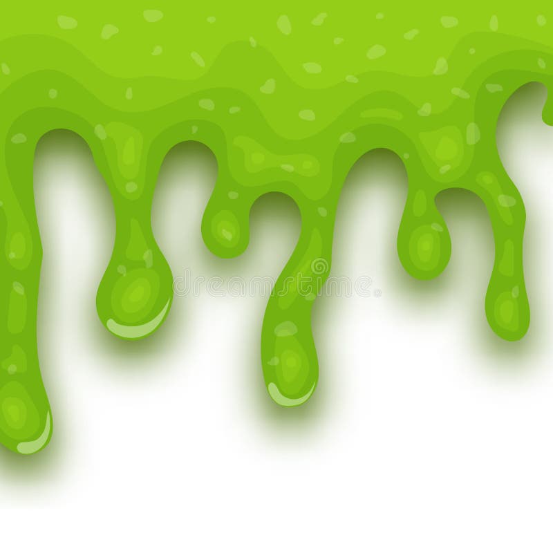 Liquid Slime Background. Cartoon Green Drip Goo Mucus Glitter Texture ...
