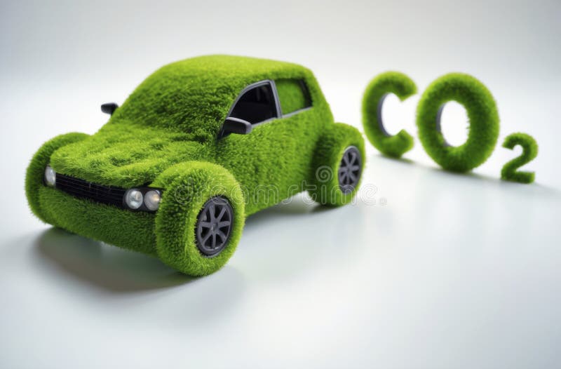 Green Driving, Real Impact stock illustration. Illustration of carbon ...