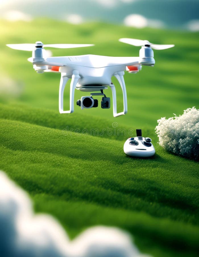 Green Drone Rendering Background 3d Flying Air Effect Wide Video Fields ...