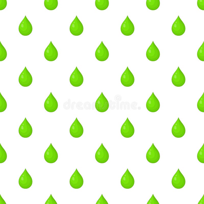Green Drop Pattern, Cartoon Style Stock Vector - Illustration of ...
