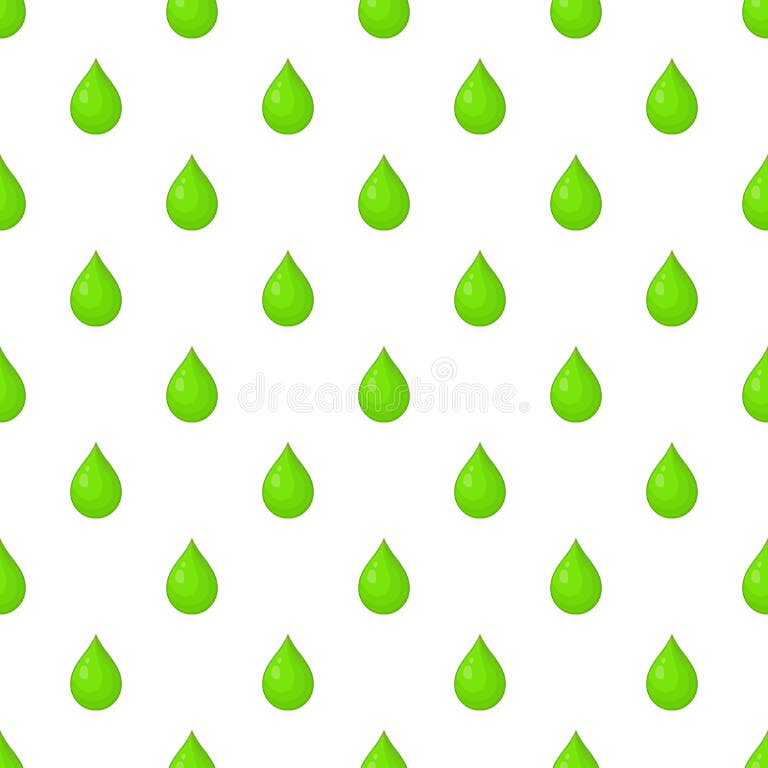 Green Drop Pattern, Cartoon Style Stock Vector - Illustration of ...