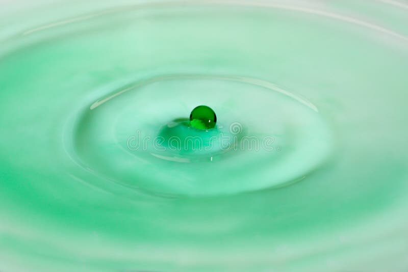 A Green Drop of Water Splashing Milk Stock Image - Image of drops ...