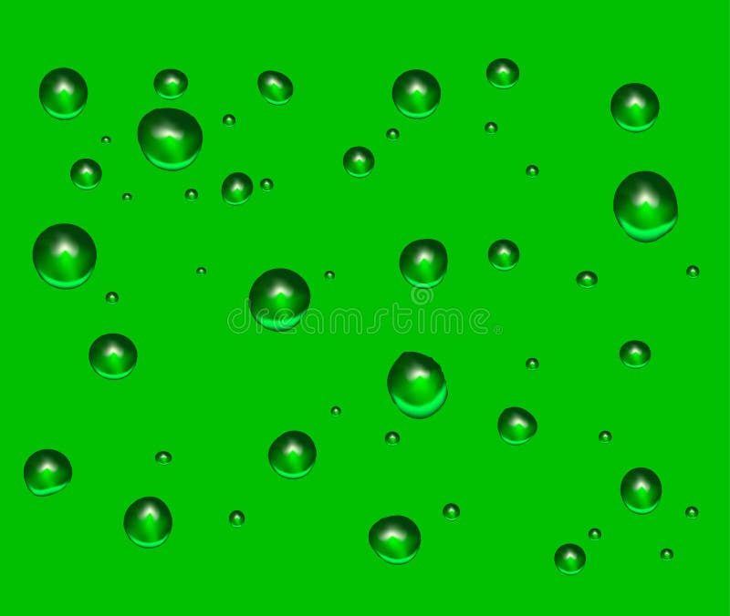 Green drops stock vector. Illustration of shape, clear - 10970112