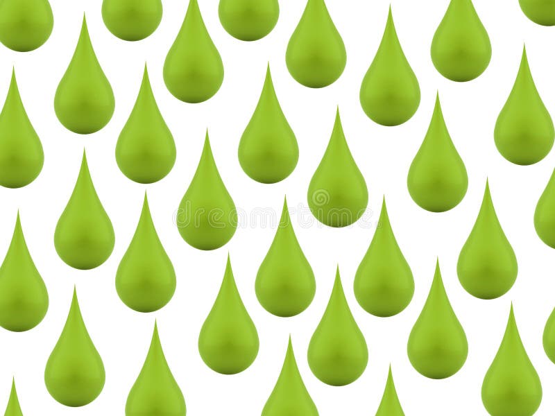 Green Drops Isolated on White Stock Illustration - Illustration of ...