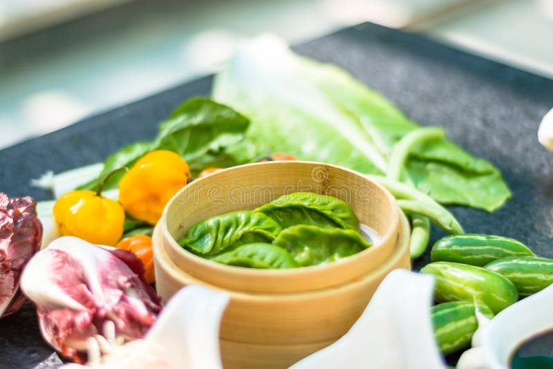 Green dumpling stock image. Image of cuisine, green, asian - 33450325