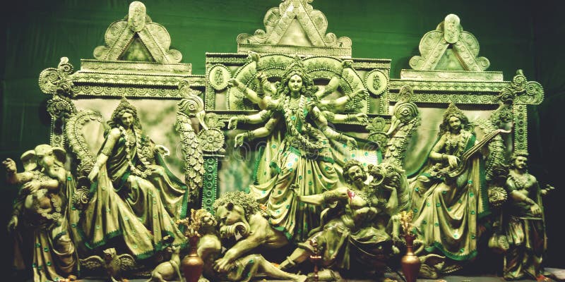 Green Durga stock photo. Image of color, devi, green - 133344522