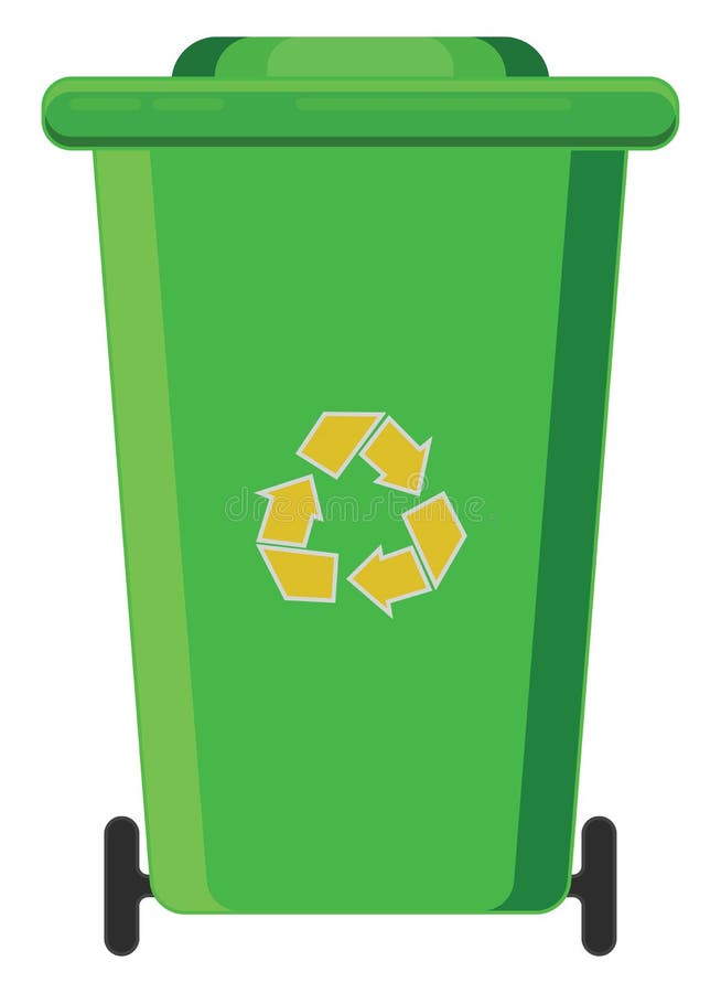 Dustbin Illustration Logo Vector Free Stock Vector - Illustration of ...