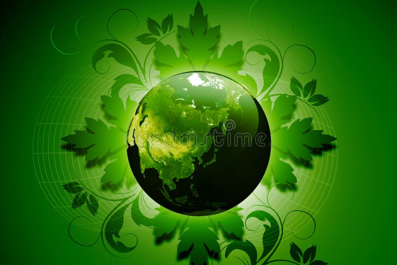 Green earth concept stock illustration. Illustration of concepts - 16666101