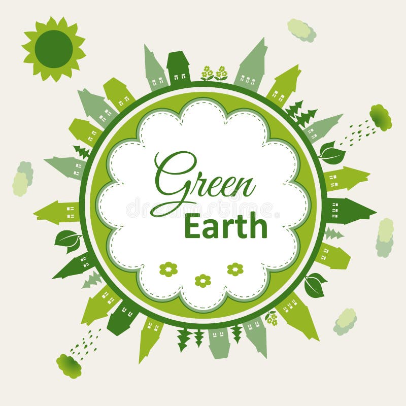 Green Earth Concept Illustration Stock Vector - Illustration of ...