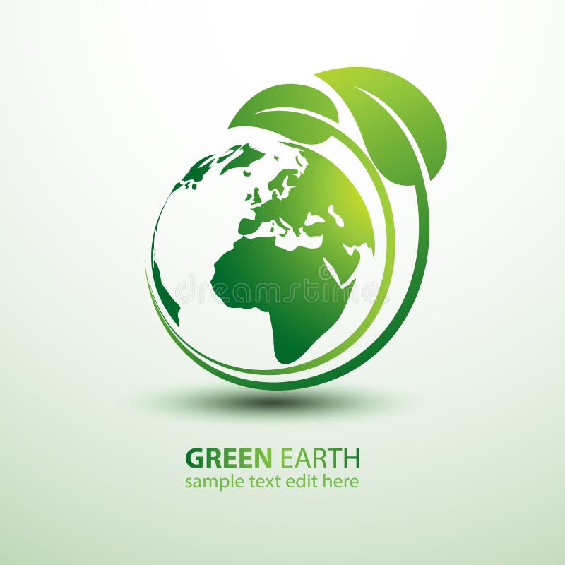 Green earth stock vector. Illustration of graphic, recycling - 43287647