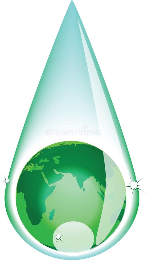 Rain drop earth stock vector. Illustration of warming - 10023705