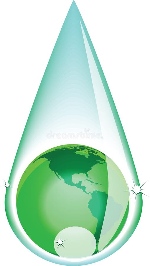 Rain drop earth stock vector. Illustration of warming - 10023705
