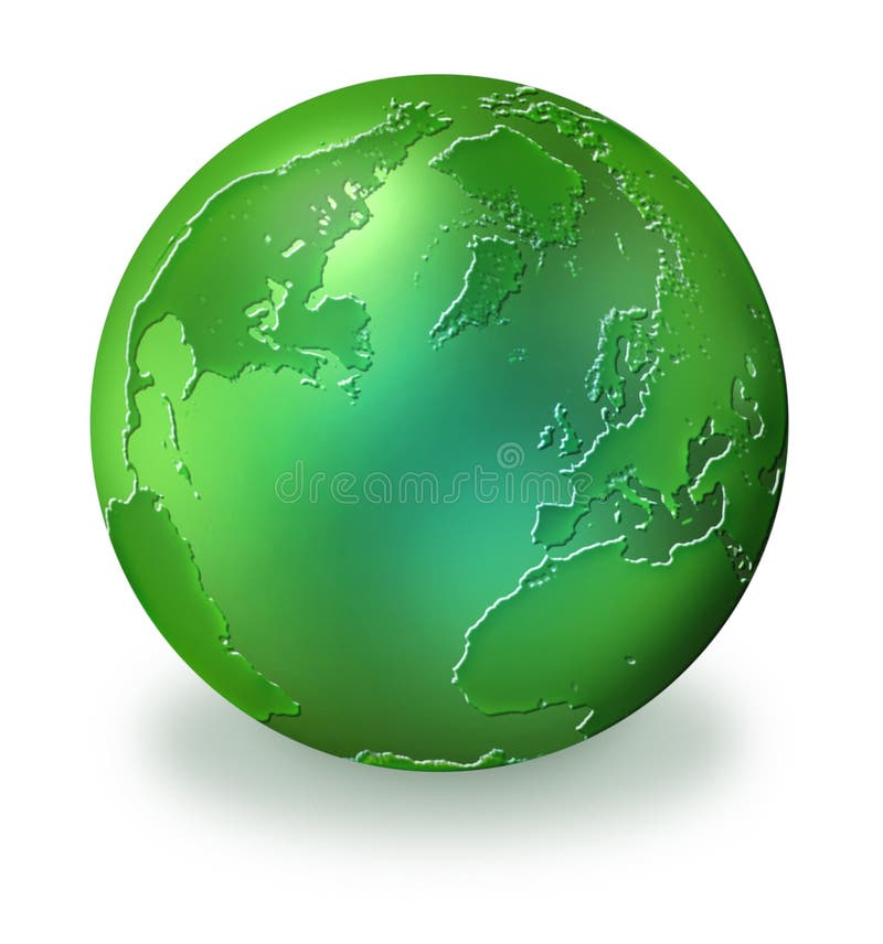 Green earth globe stock illustration. Illustration of future - 10610100