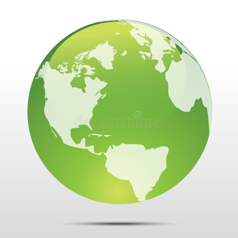 Green Earth Globe stock vector. Illustration of ozone - 41876425