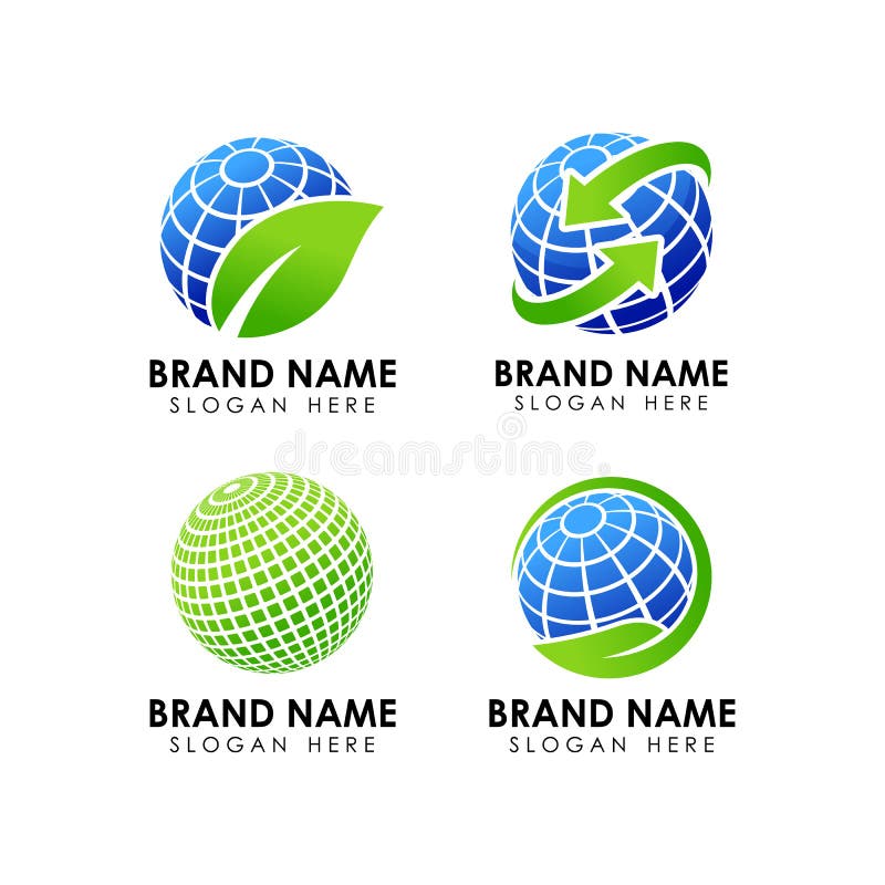 Green Earth Logo Design Template. Earth Day Logo Design Stock Vector ...